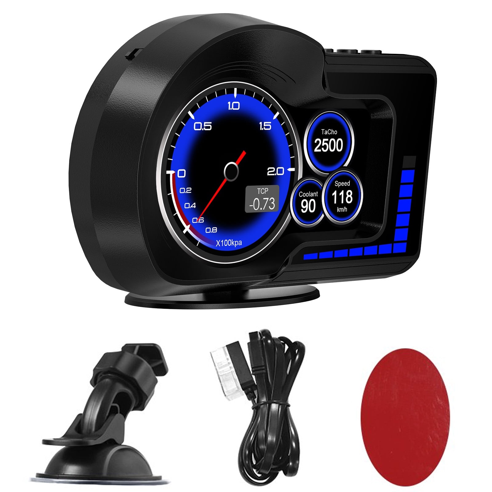 JIAHAOO Car HUD Display for Speed RPM Water Temp voltage for enhanced ...