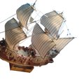 JIAHAOO Collectable Sailboat Paper Model Galeon Golden Hind Kit 26cm ...