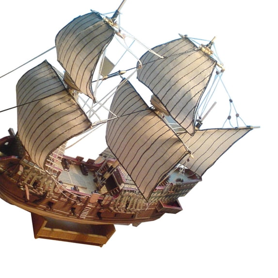 JIAHAOO Collectable Sailboat Paper Model Galeon Golden Hind Kit 26cm ...