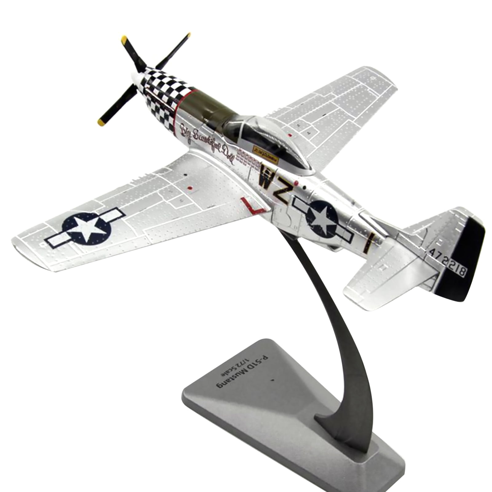 JIAHAOO Diecast Military Airplane P 51 Mustang 1/72 Scale US WWII Alloy Aviation Collectible ...
