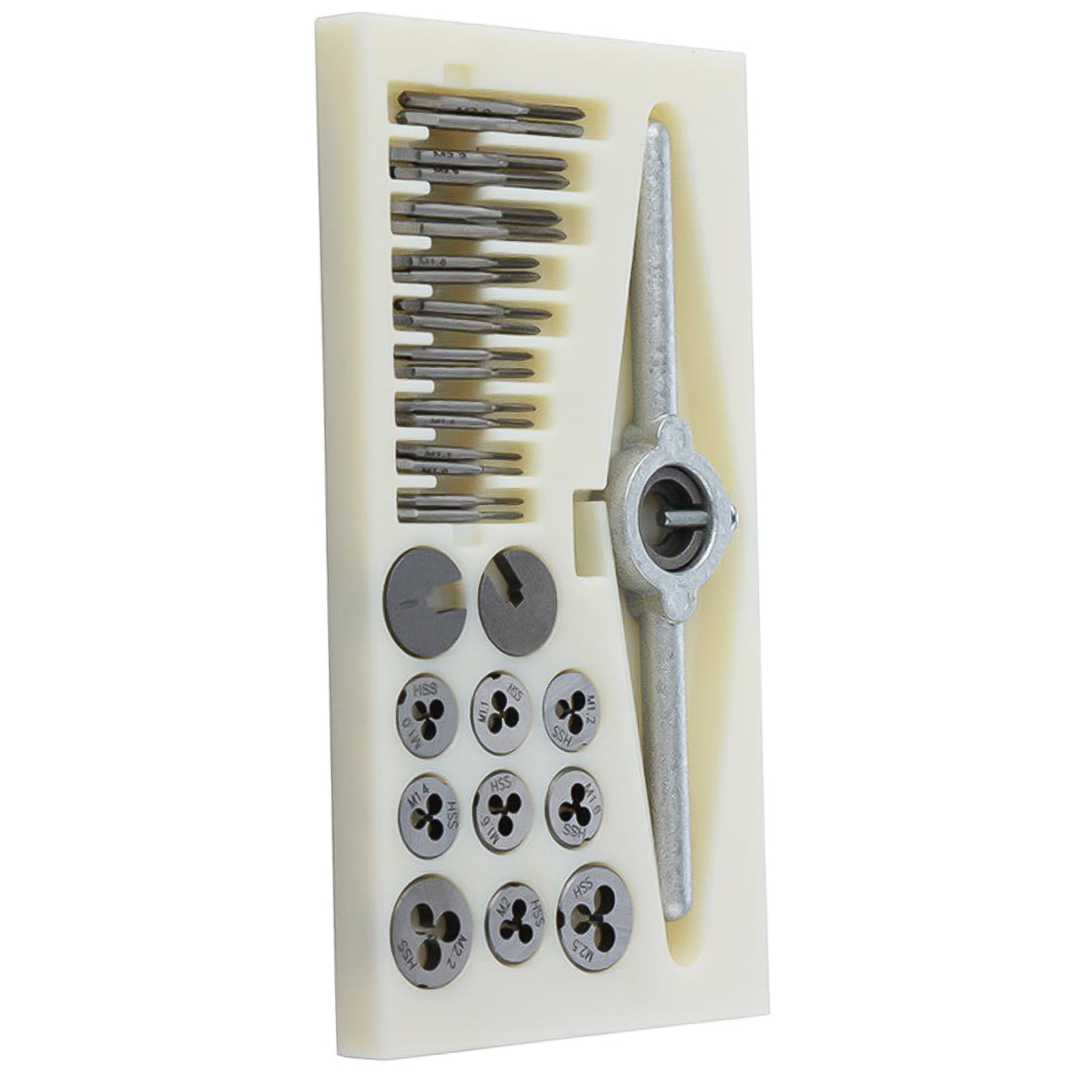 JIAHAOO Easy-to-Use Metric Tap and Die Set with 2 Tap Holders and ...