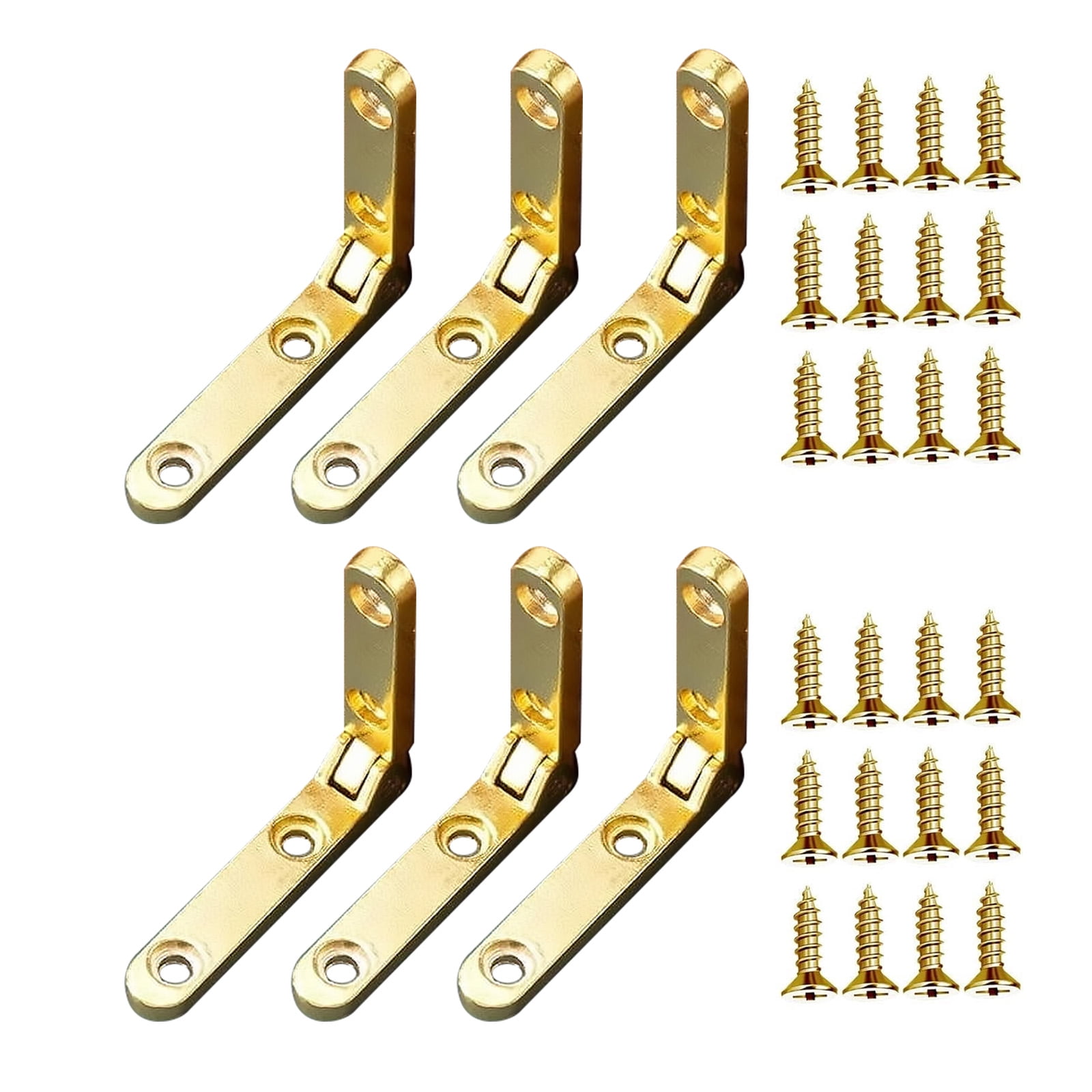 JIAHAOO Gold Small Zinc Alloy Hinges Set of 6 Miniature Hinges for ...