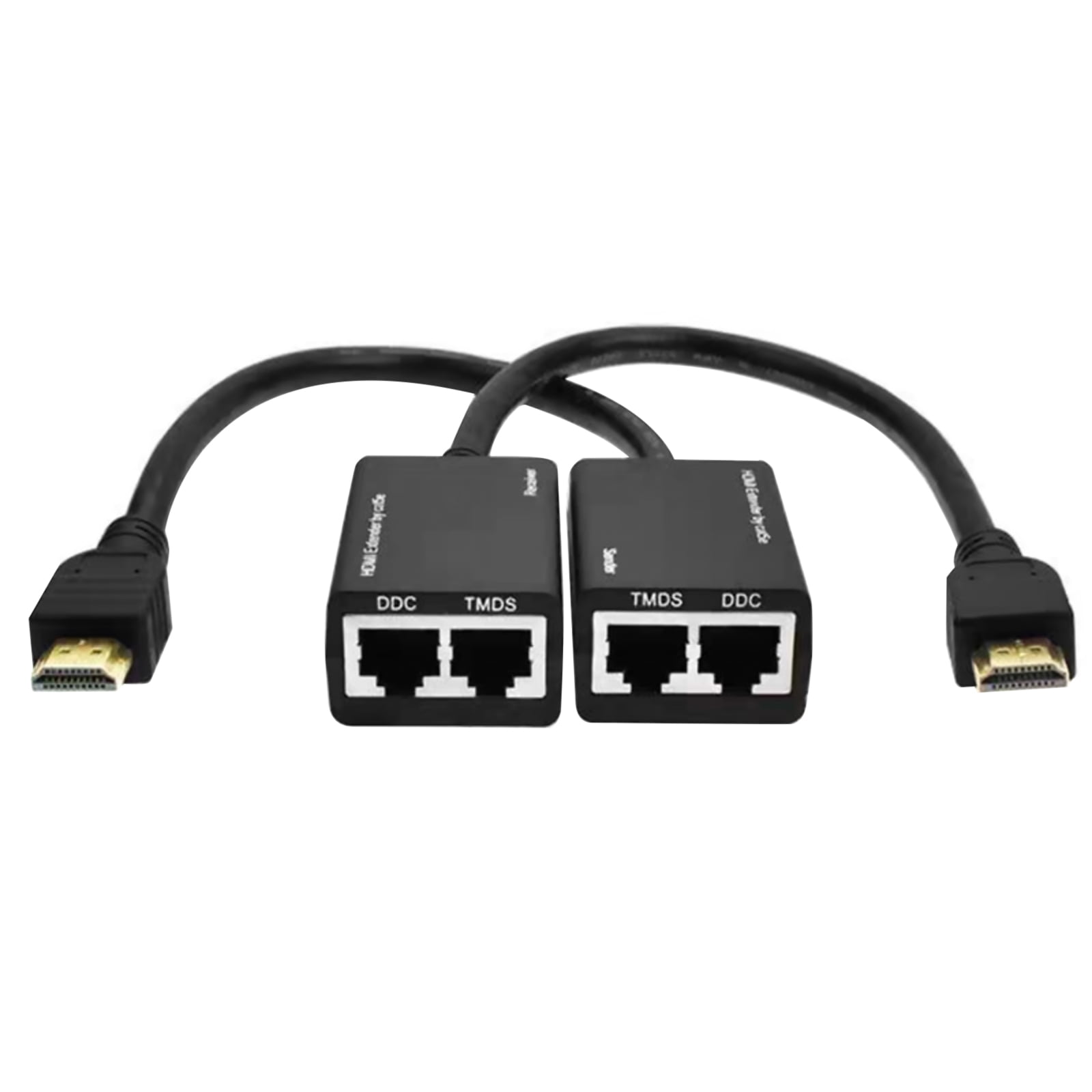 JIAHAOO HD Balun Extender Kit 30 Meters Cat5e Cat6 1080P No External ...