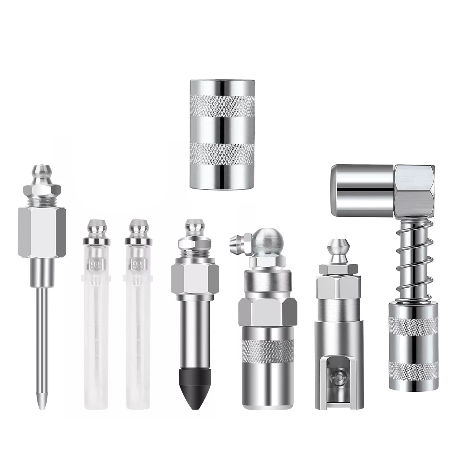 JIAHAOO Heavy-Duty Grease Injector Kit for Machine Lubrication, Silver ...