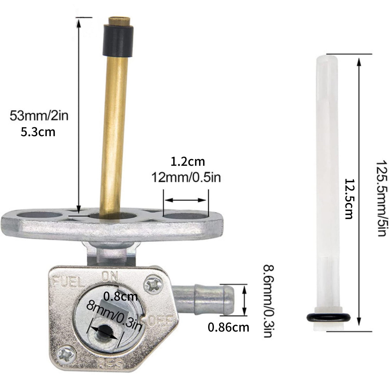 JIAHAOO High-quality Fuel Tank Petcock Valve Kit ABS Plastic Easy ...