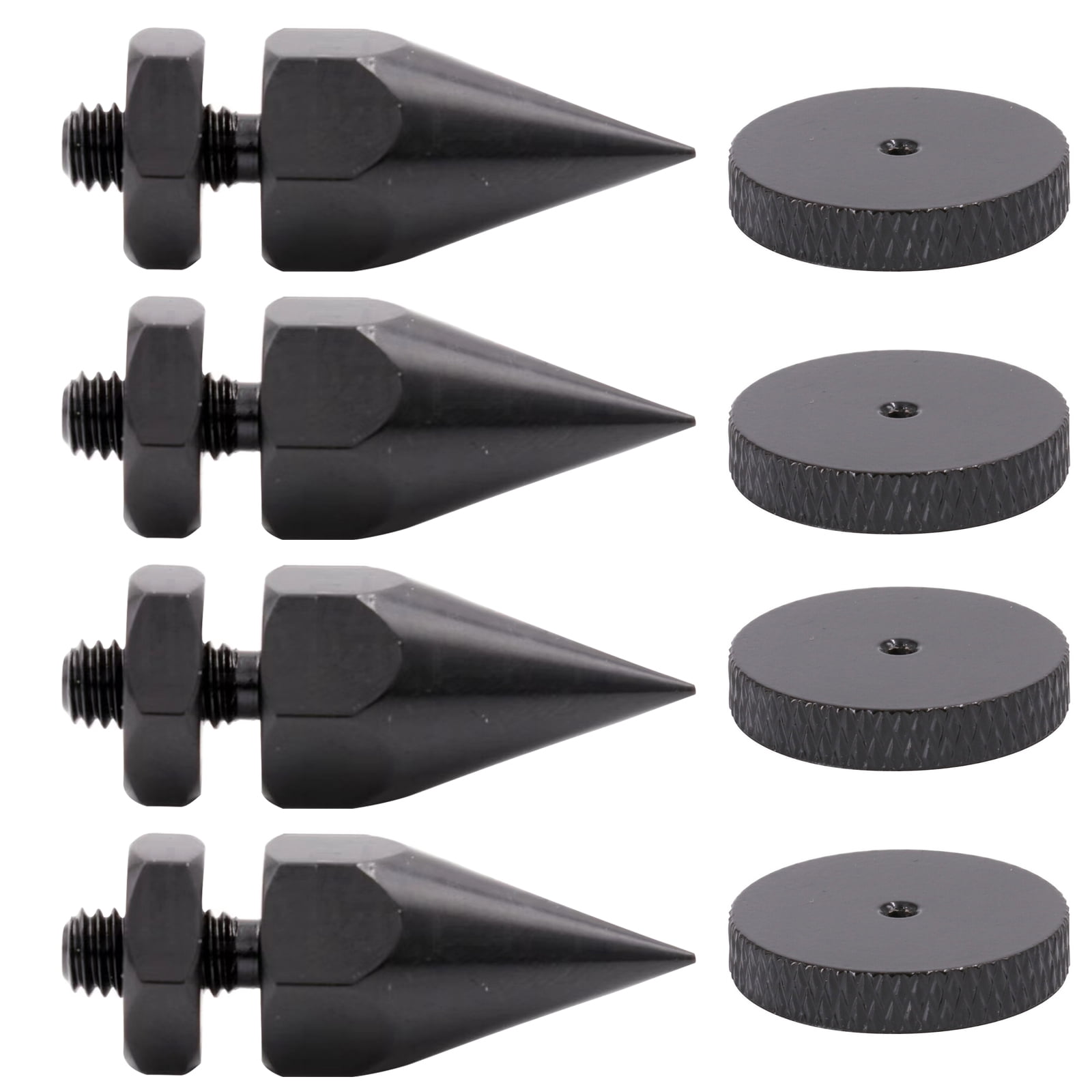 JIAHAOO Industrial Stand Feet with Floor Base Carbon Iron, Black, M6 ...