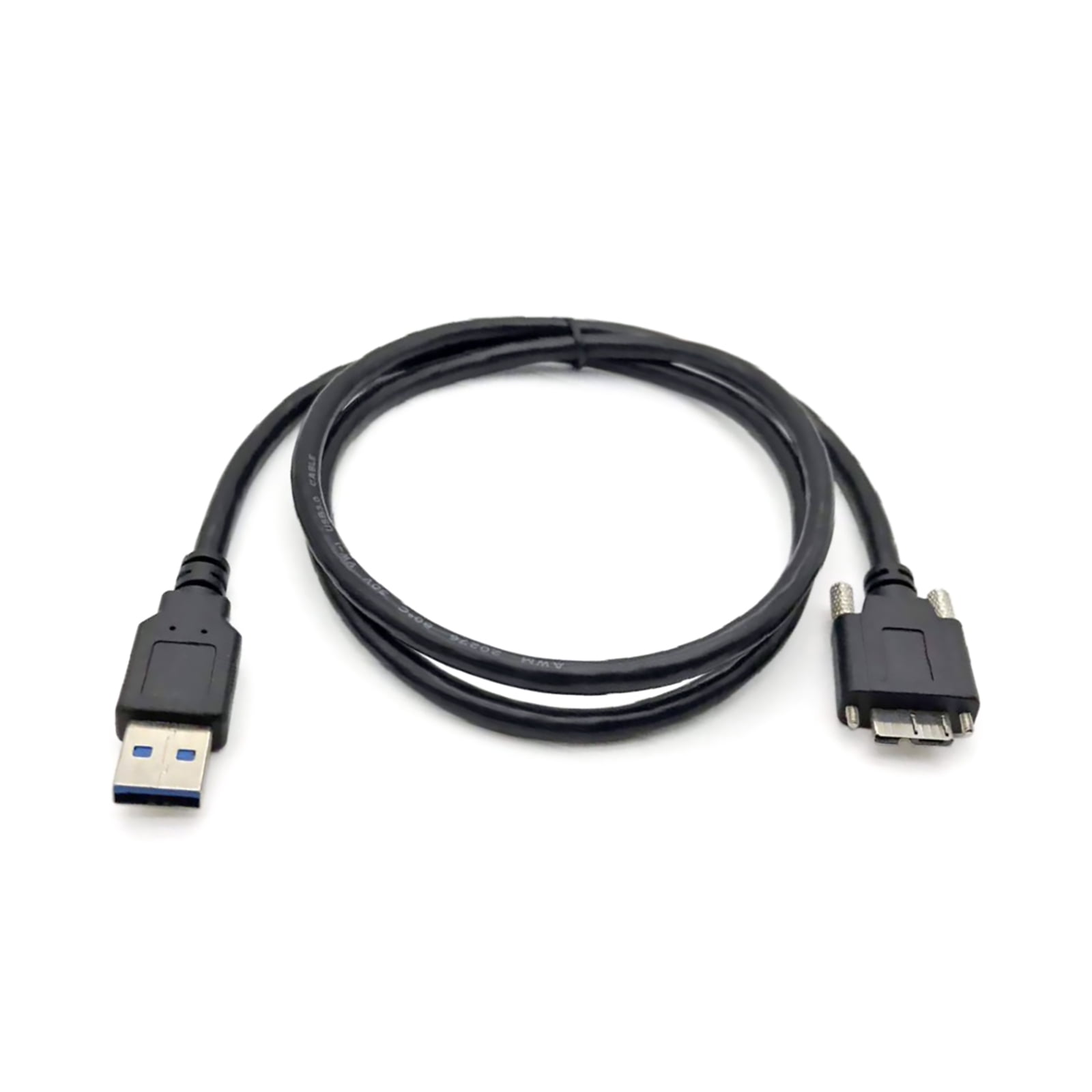 JIAHAOO Locking Screw USB 3.0 Micro B Cable 0.6m Black Industrial ...