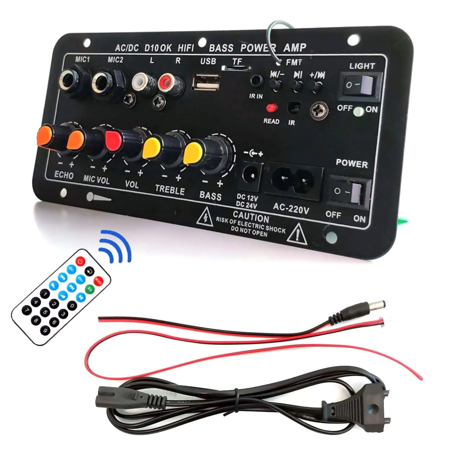 JIAHAOO Multi-Functional Audio Amplifier for Home Theater FM Radio Tuner, Versatile Connectivity ...