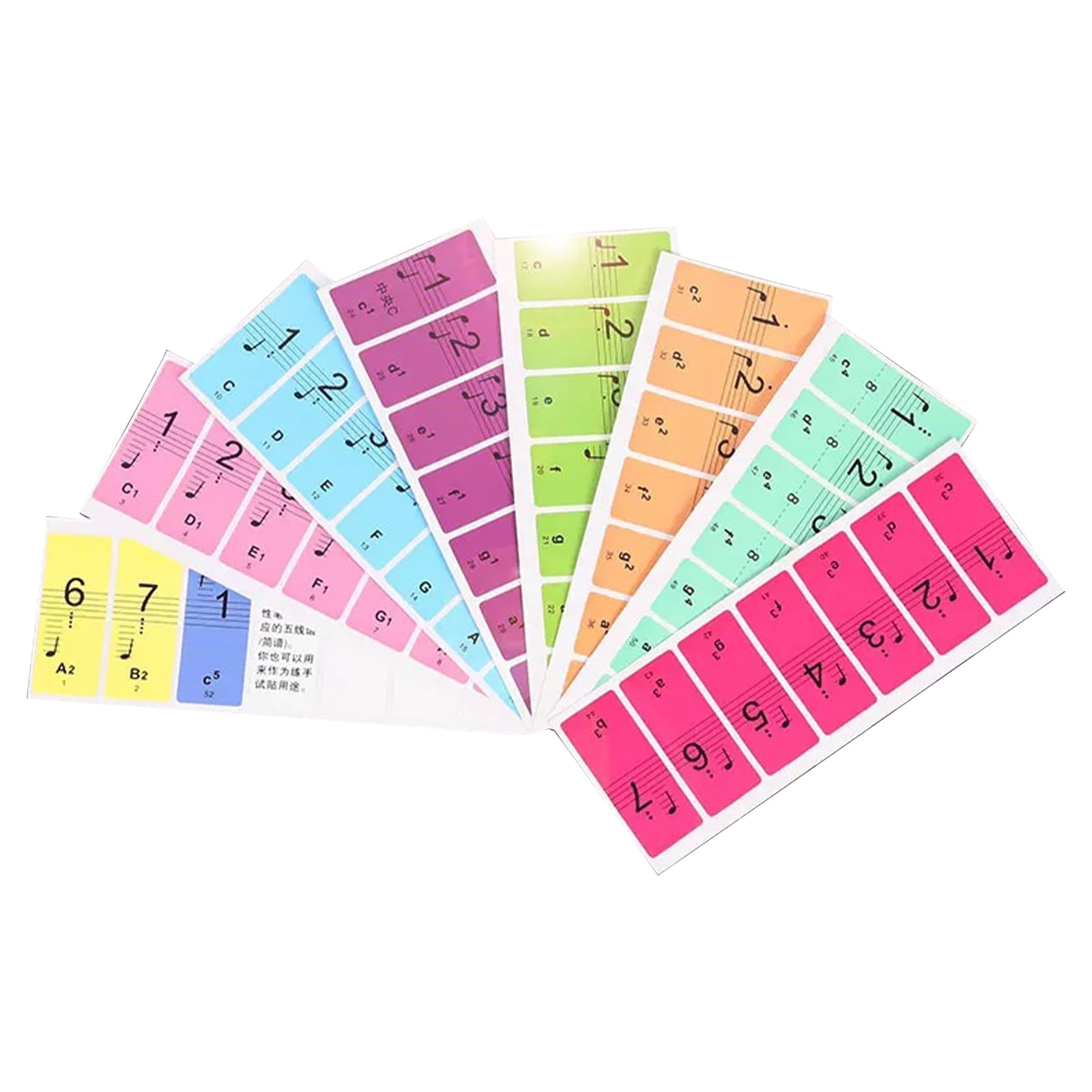 JIAHAOO Music Theory Made Easy 88-Key Piano Keyboard Stickers ...