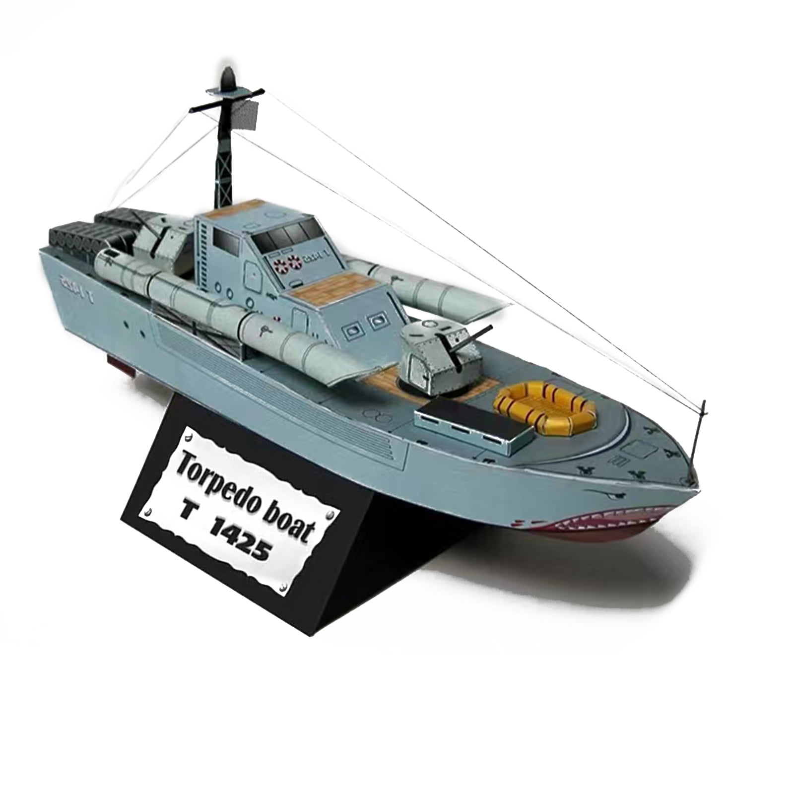 JIAHAOO T-1425 Torpedo Boat Paper Model for Hobbyists for Military ...