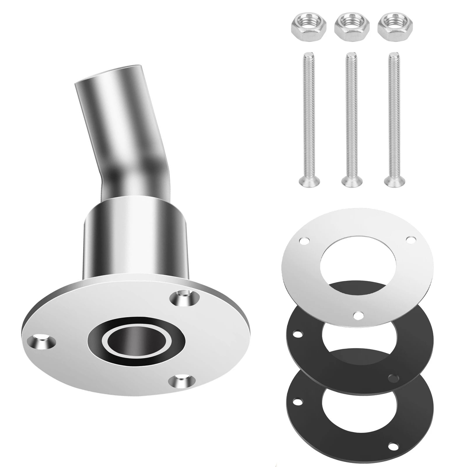 JIAHAOO Thru Hull Exhaust Skin 304 Stainless Steel Bent Silver ...