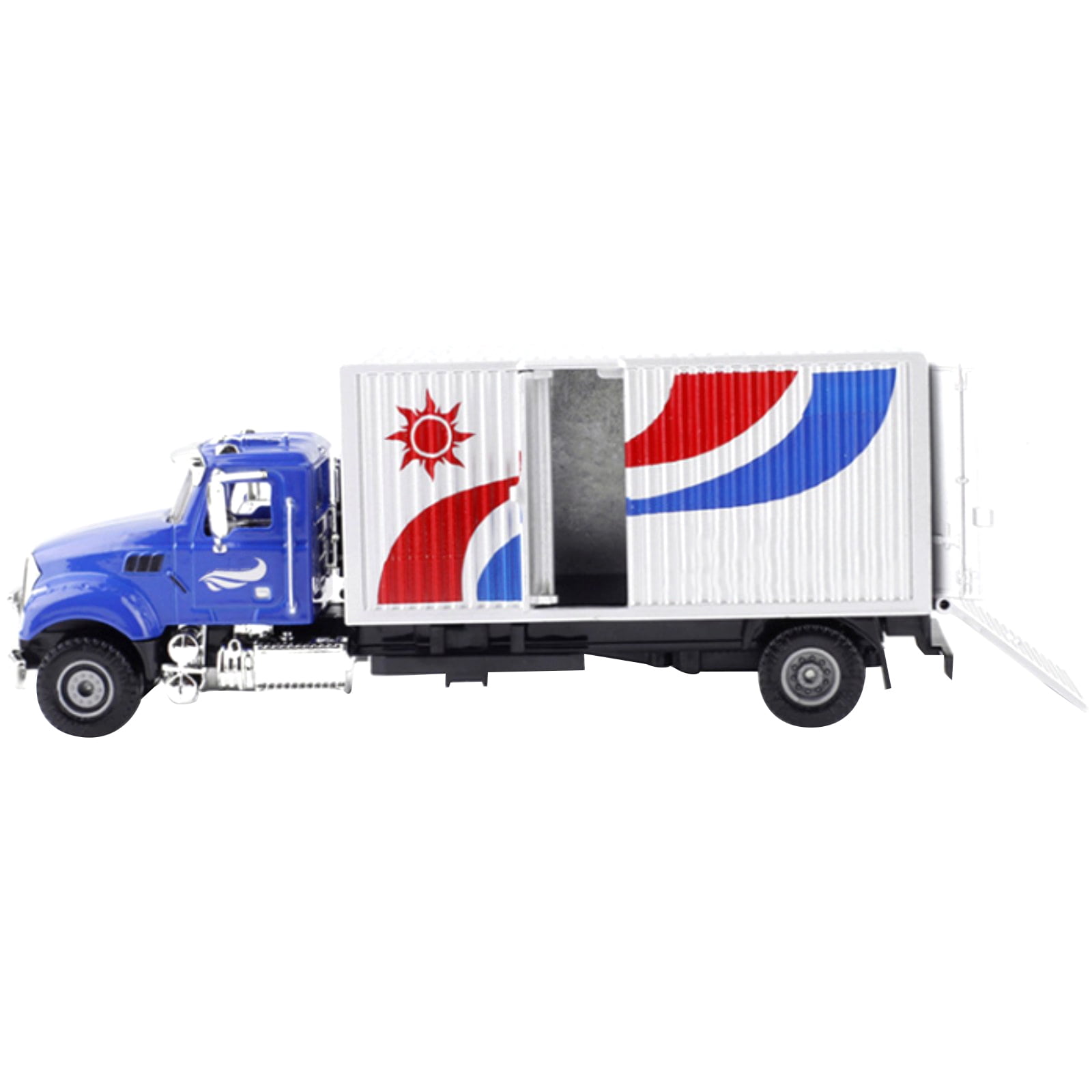 JIAHAOO USA Box Container Truck Model, 1:50 Scale Replica, Ideal for ...