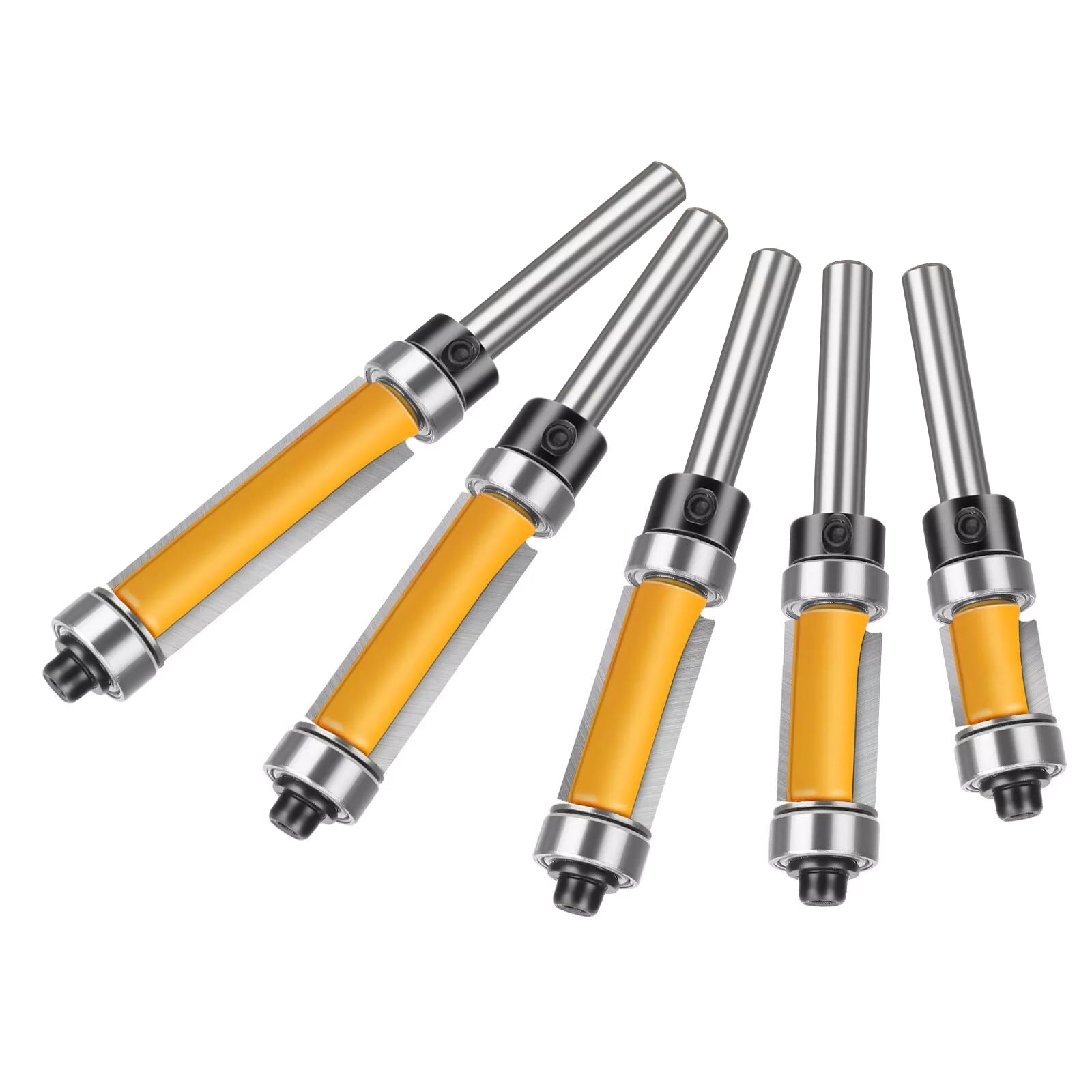 JIAHAOO Wood Trim Router Set Flush Cut Style 1/4” Shank For Veneer ...