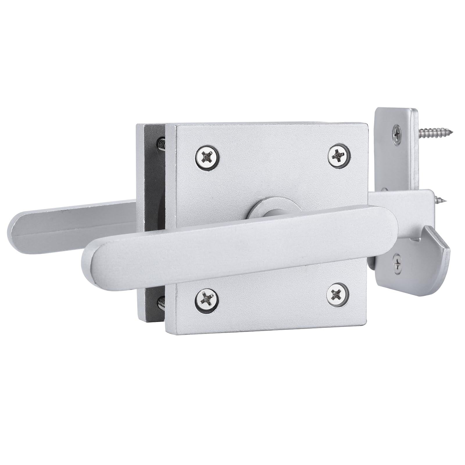 JIAHOO Double Side Gate Latch, Aluminum Self-Locking Gate Latch for ...