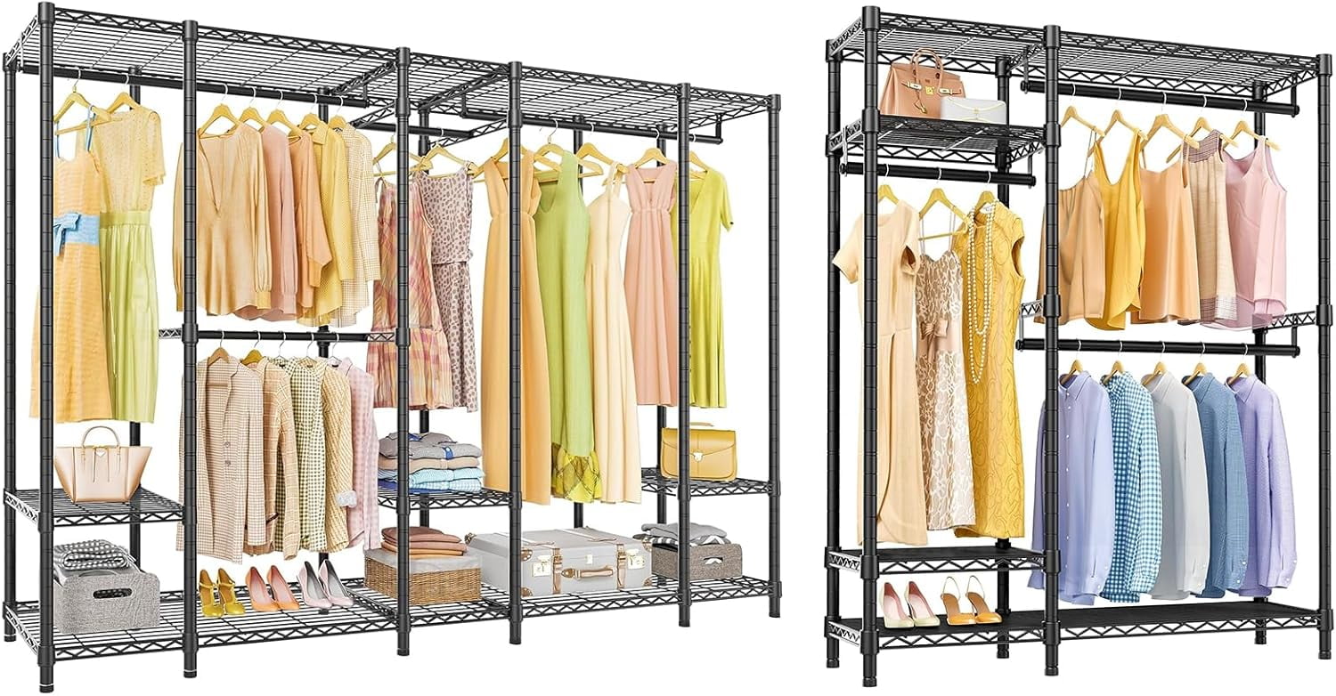 JIAJIA V2 & V50 Garment Rack Bundle, Heavy Duty Clothes Rack ...