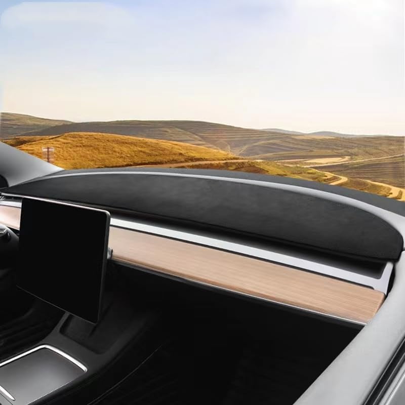 JIAKANUO Dashboard Cover for Tesla Model 3/Y, Flannel Dashboard Pad ...