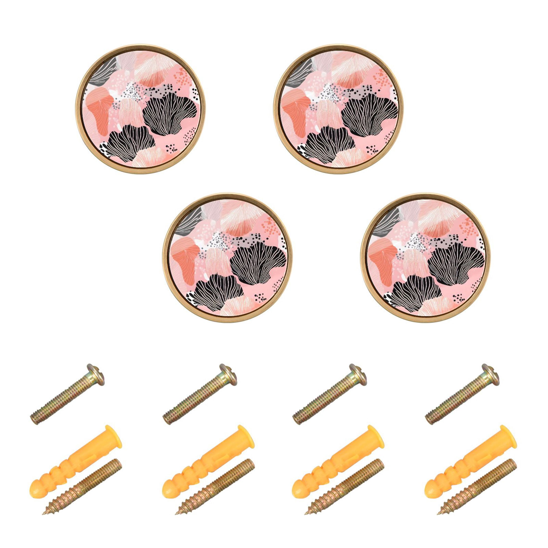 JIALIOU Kitchen Cabinet Knobs Round Zinc Drawer Pulls, Trendy Hand ...