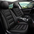 JIAMAOXIN Car 5-Seat Covers Front & Rear Full Set Faux Leather ...