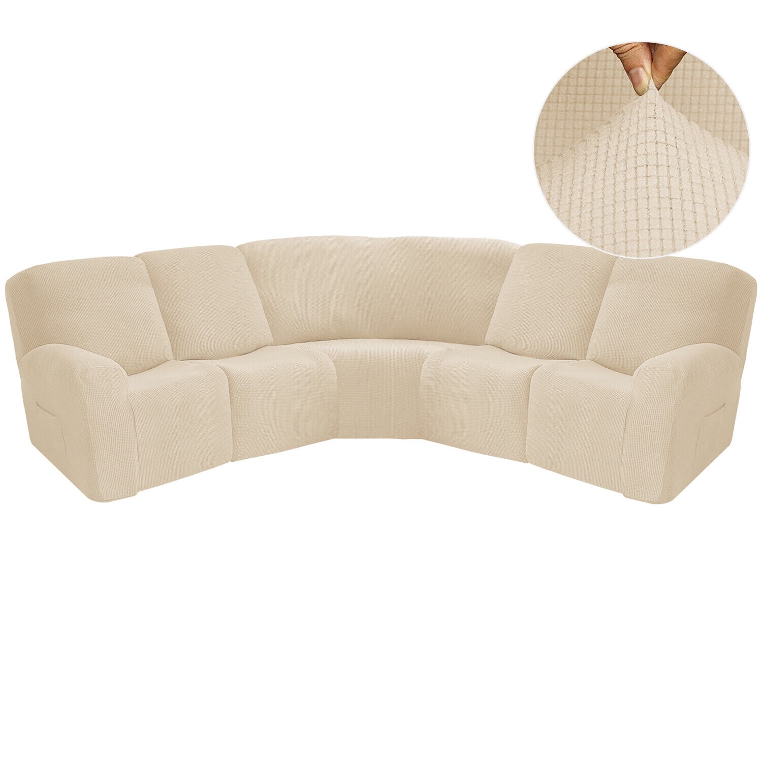 JIAN YA NA 5 Seat Corner Sofa Cover Sectional Recliner Corner Sofa ...