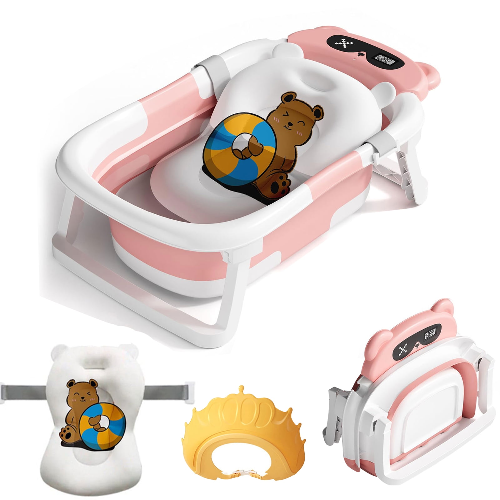 JIAN YA NA Baby Bathtub,Collapsible Bathtub for Newborn to Toddler ...