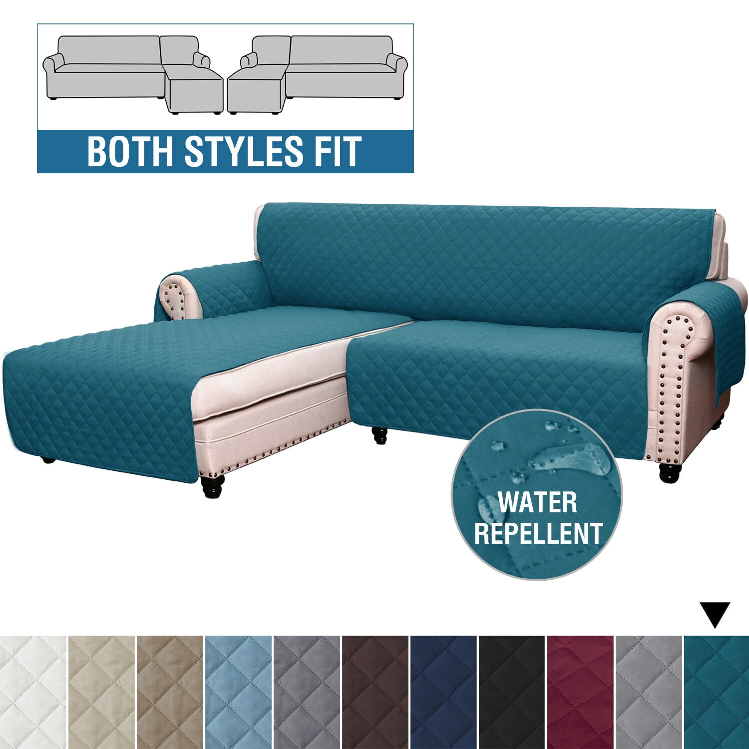 JIAN YA NA L-Shape Sofa Slipcover Sectional 3 Seater Chaise Cover Pet ...