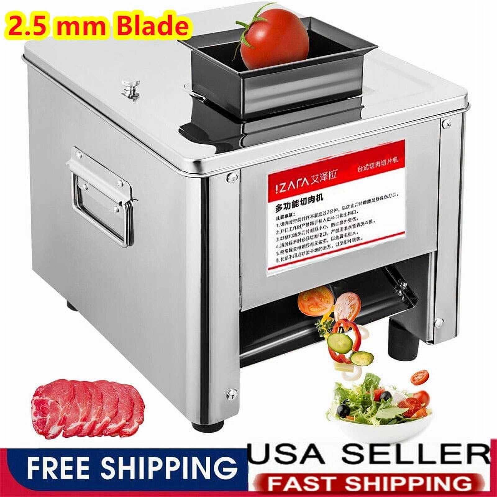 JIAN YA NA Meat Cutter Machine 2.5MM Balde Commercial Electric Meat CE ...