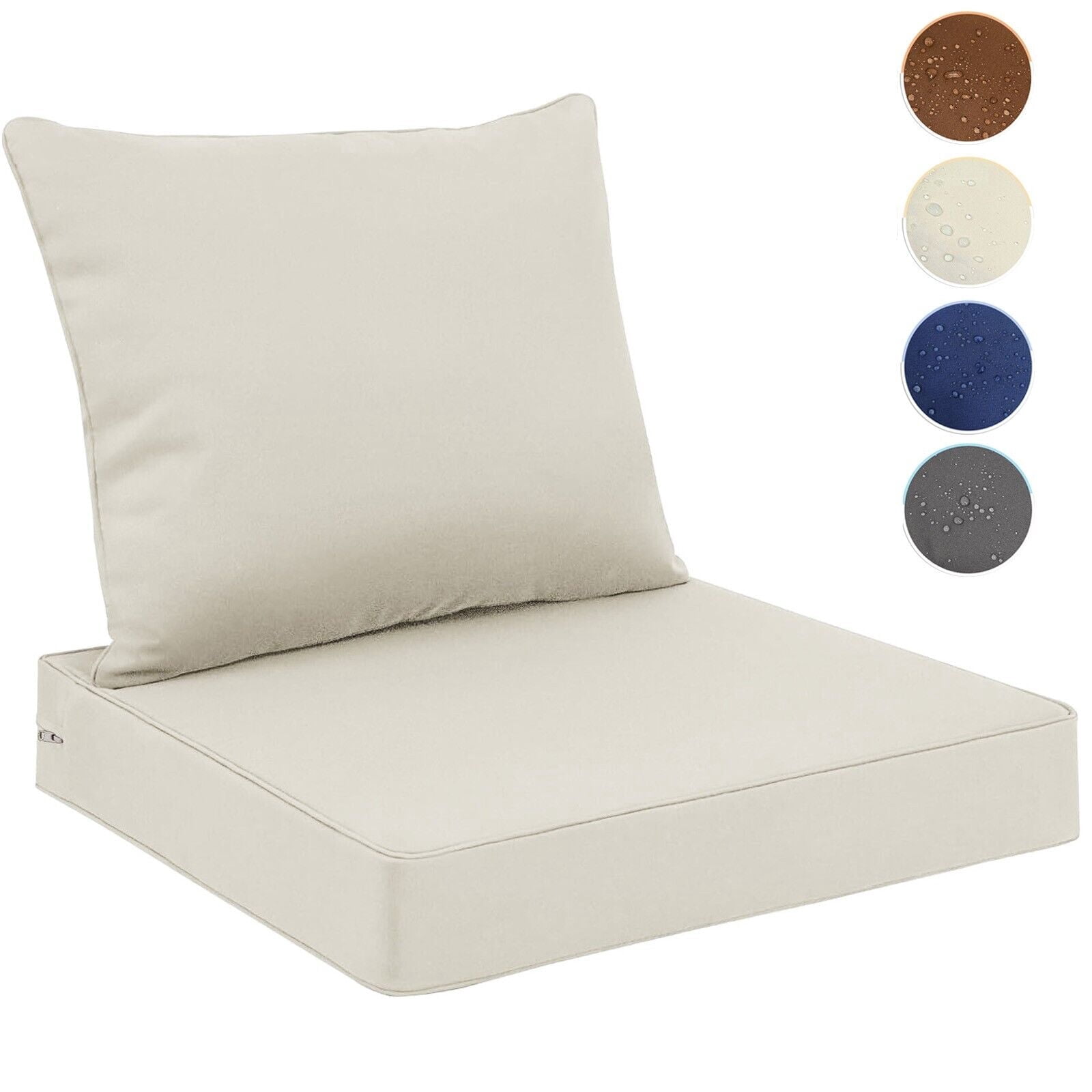 JIAN YA NA Outdoor Seat Cushion Set, Waterproof Patio Furniture Cushion ...