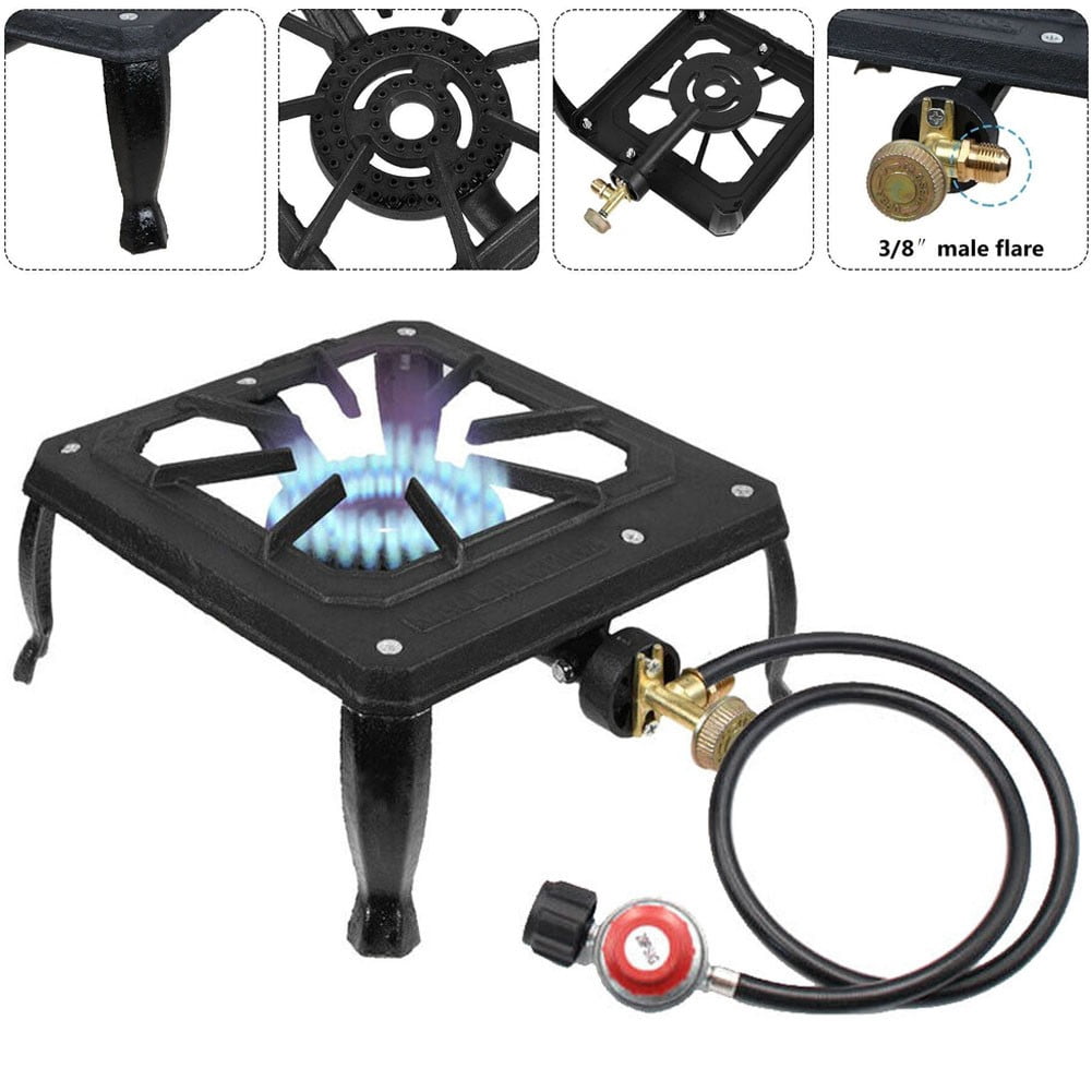 JIAN YA NA Outdoor Propane Burner, Portable Single-Burner Camping Stove ...