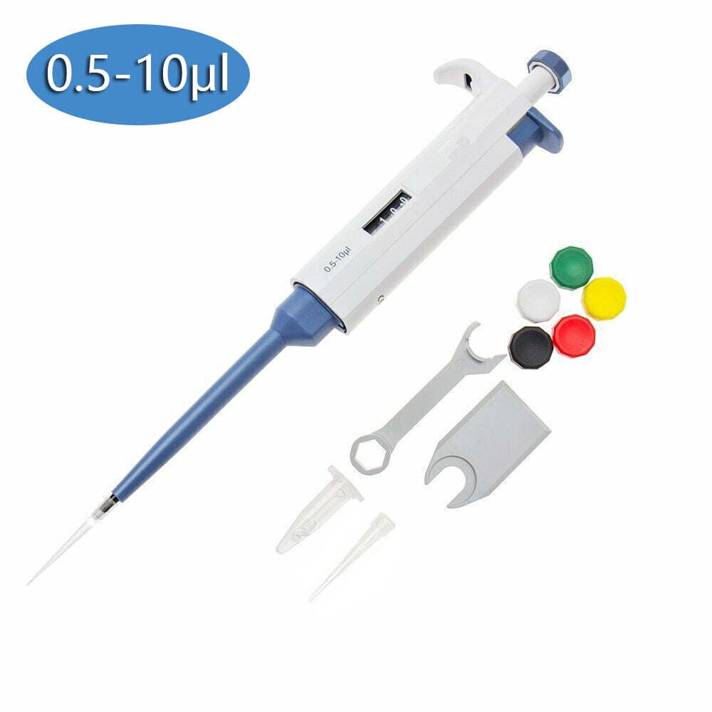 JIAN YA NA Single Channel Pipette 0.5-10μl Adjustable Lab Pipettor ...