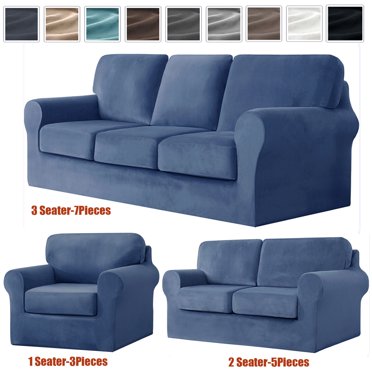 Subrtex Sofa Slipcover Sets 7 Pieces Stretch Couch Cover Backrest ...