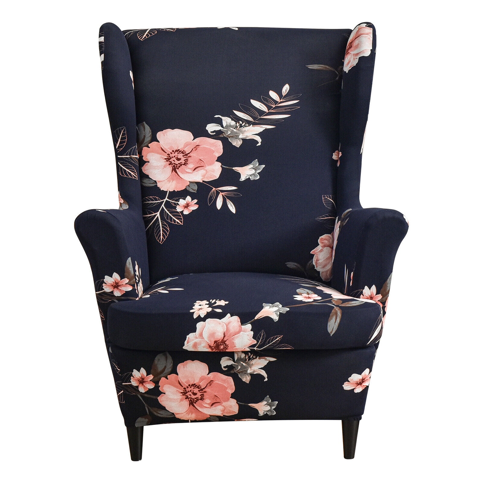 JIAN YA NA Stretch Wing Chair Covers Removable Wingback Armchair Sofa ...