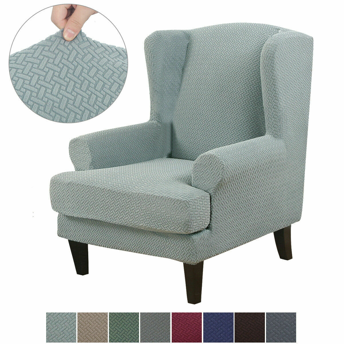 JIAN YA NA Wing Chair Cover Wing Back Arm Chair Furniture Cover Wing ...