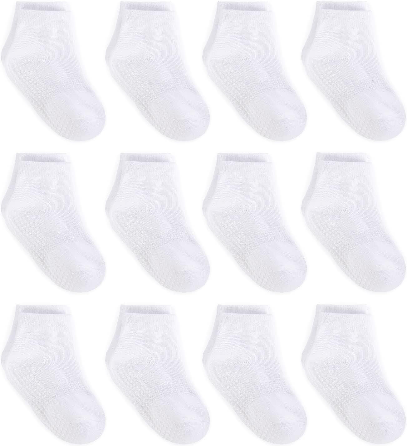 JIANFANG Baby Non Slip Grip Ankle Socks with Anti Skid Grippers Boys ...