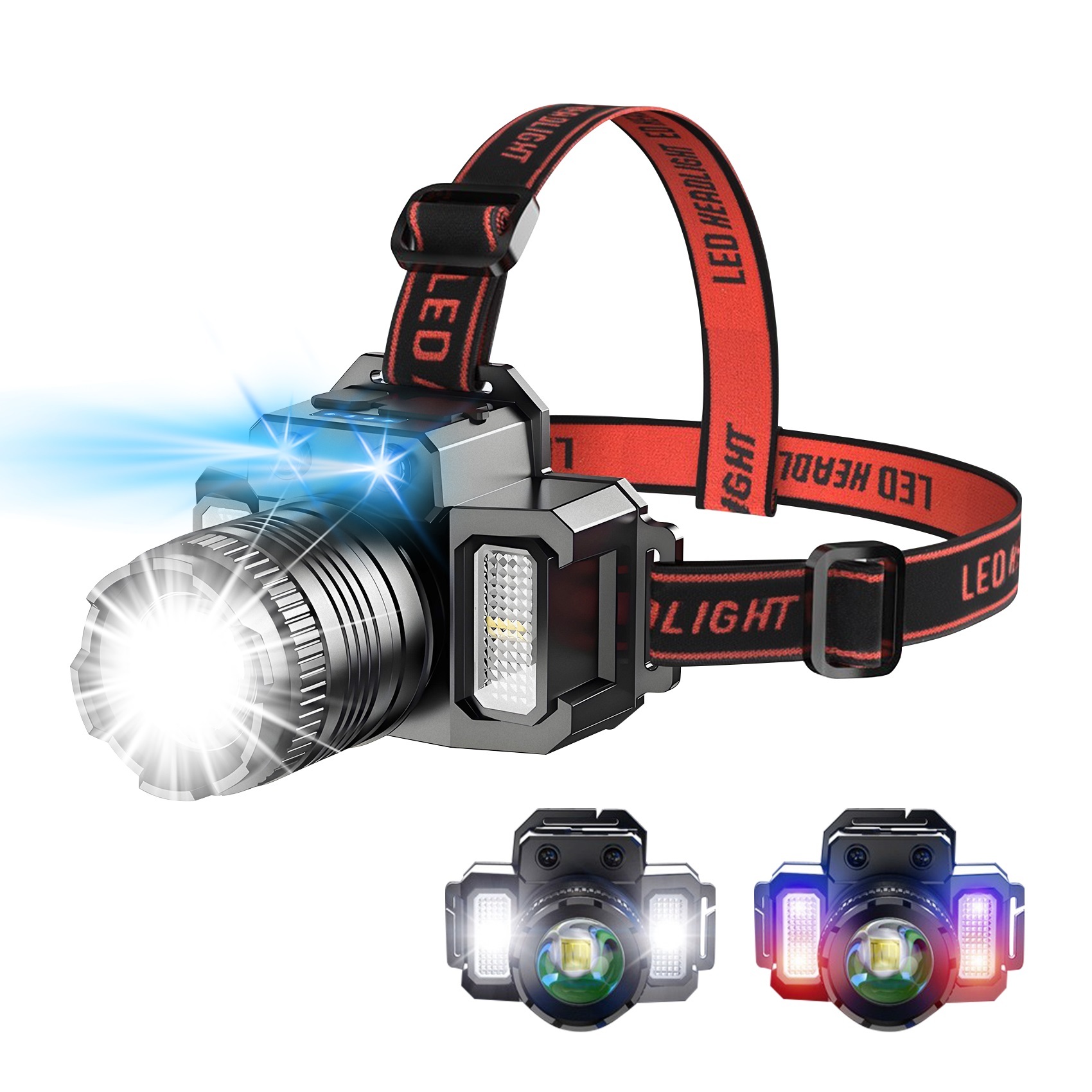 LED Headlamp Rechargeable, 1200Lumen Bright Motion Sensor Head lamp ...