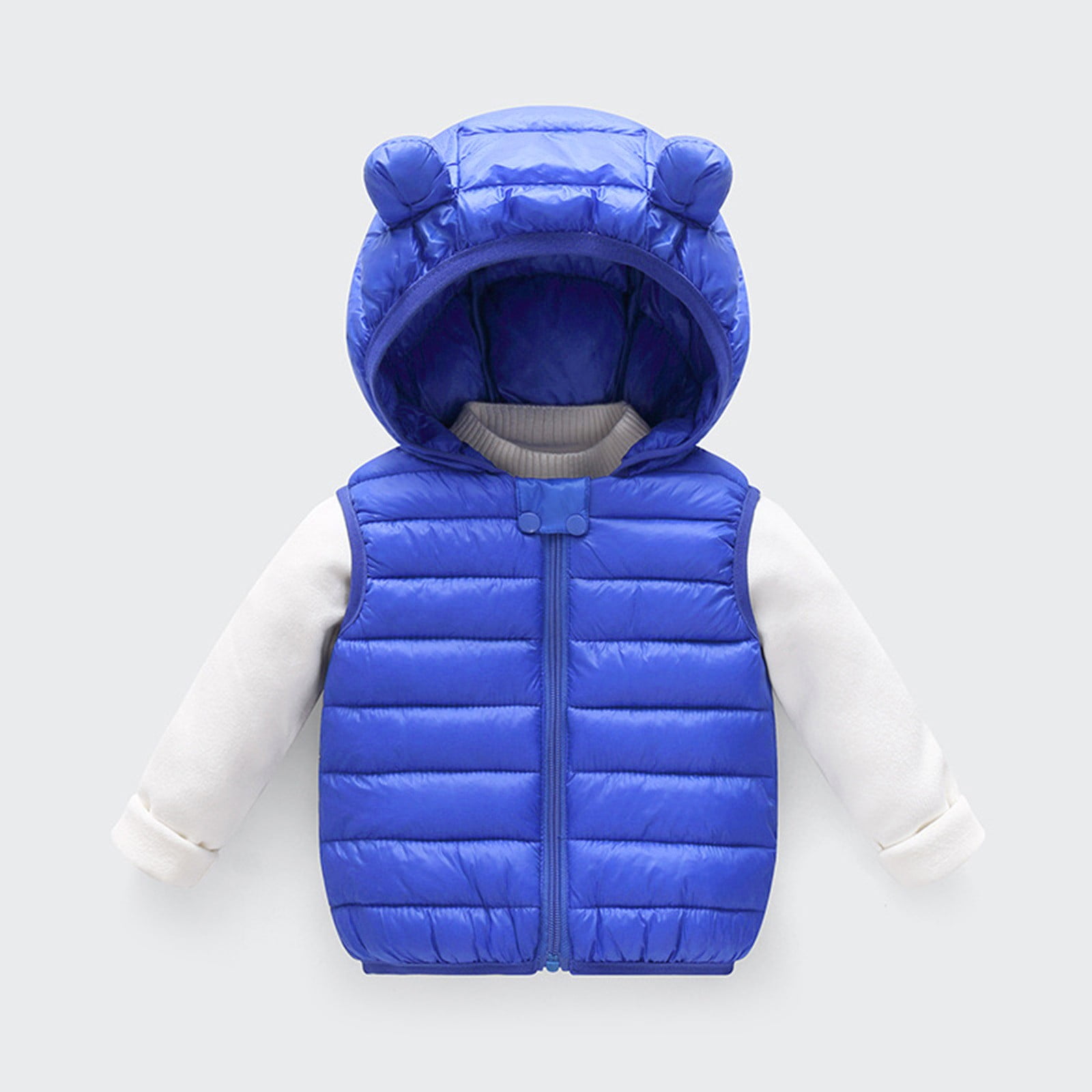 JIANJIA Baby Boys Coats & Jackets Solid Color Sleeveless Bear Ears ...