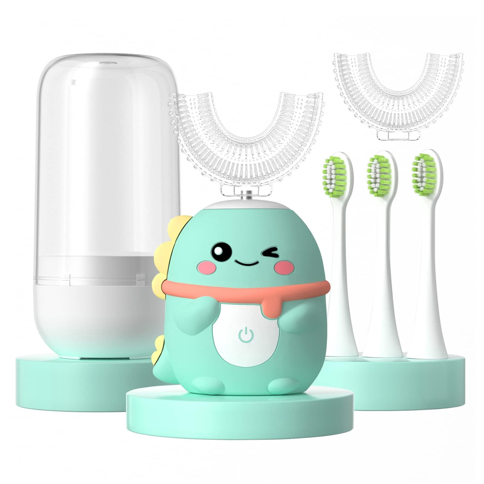 JIANLEJIA Kids Electric Toothbrush AIF9 U Shaped Toddler Sonic ...