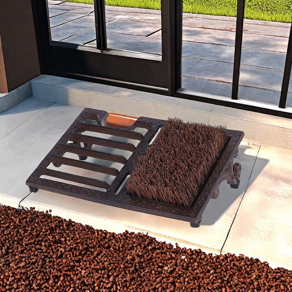 JIAOBAI Cast Iron Boot Brush Scraper Outdoor, Vintage Rustic Boot ...