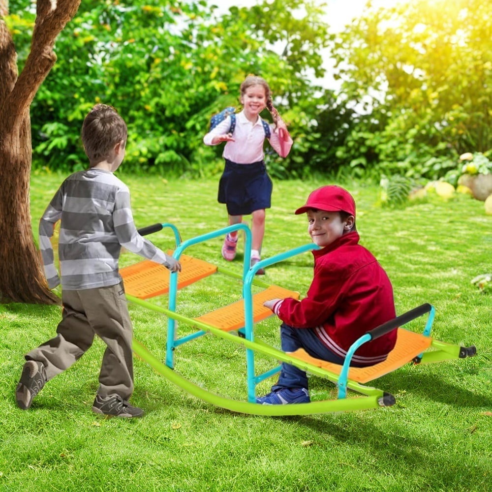 JIAOBAI Kids Teeter Totter, 1-3 Person Home School Backyard Outdoor ...