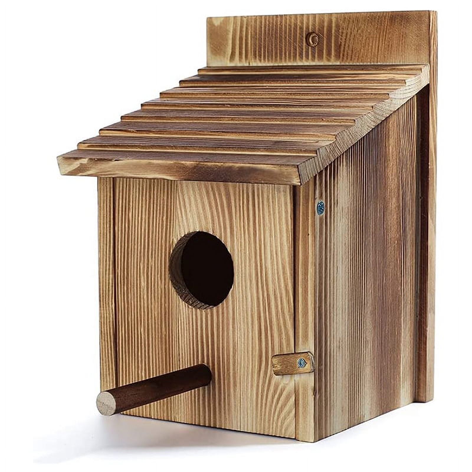 JIAOCHU Cedar Blue Bird Box House, Wood Bird Houses for Outside ...