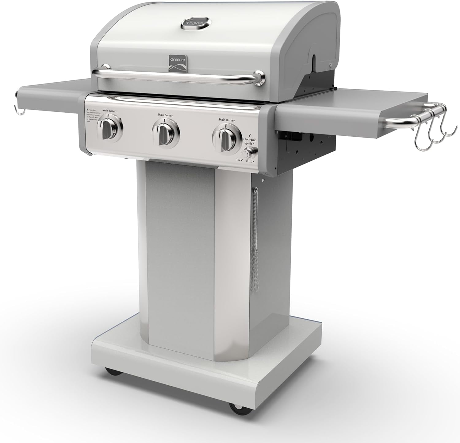 JIAQI 3-Burner Outdoor BBQ Grill | Liquid Propane Barbecue Gas Grill ...