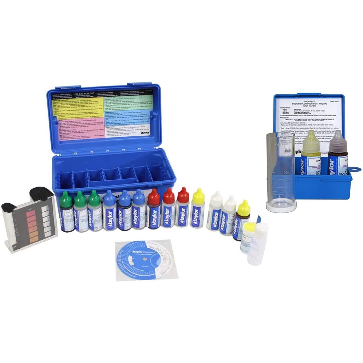 JIARUI Complete Swimming Pool/Spa Test Kit + Sodium Chloride Salt Water ...