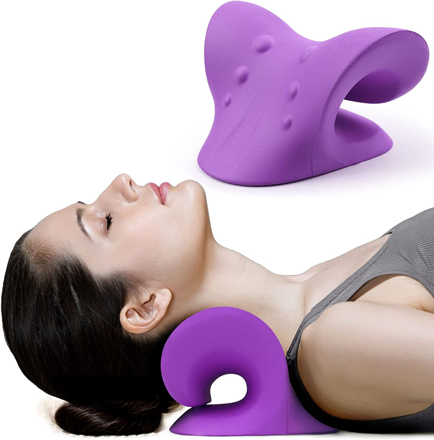 JIARUI Neck and Shoulder Relaxer, Cervical Traction Device for TMJ Pain Relief and Cervical ...