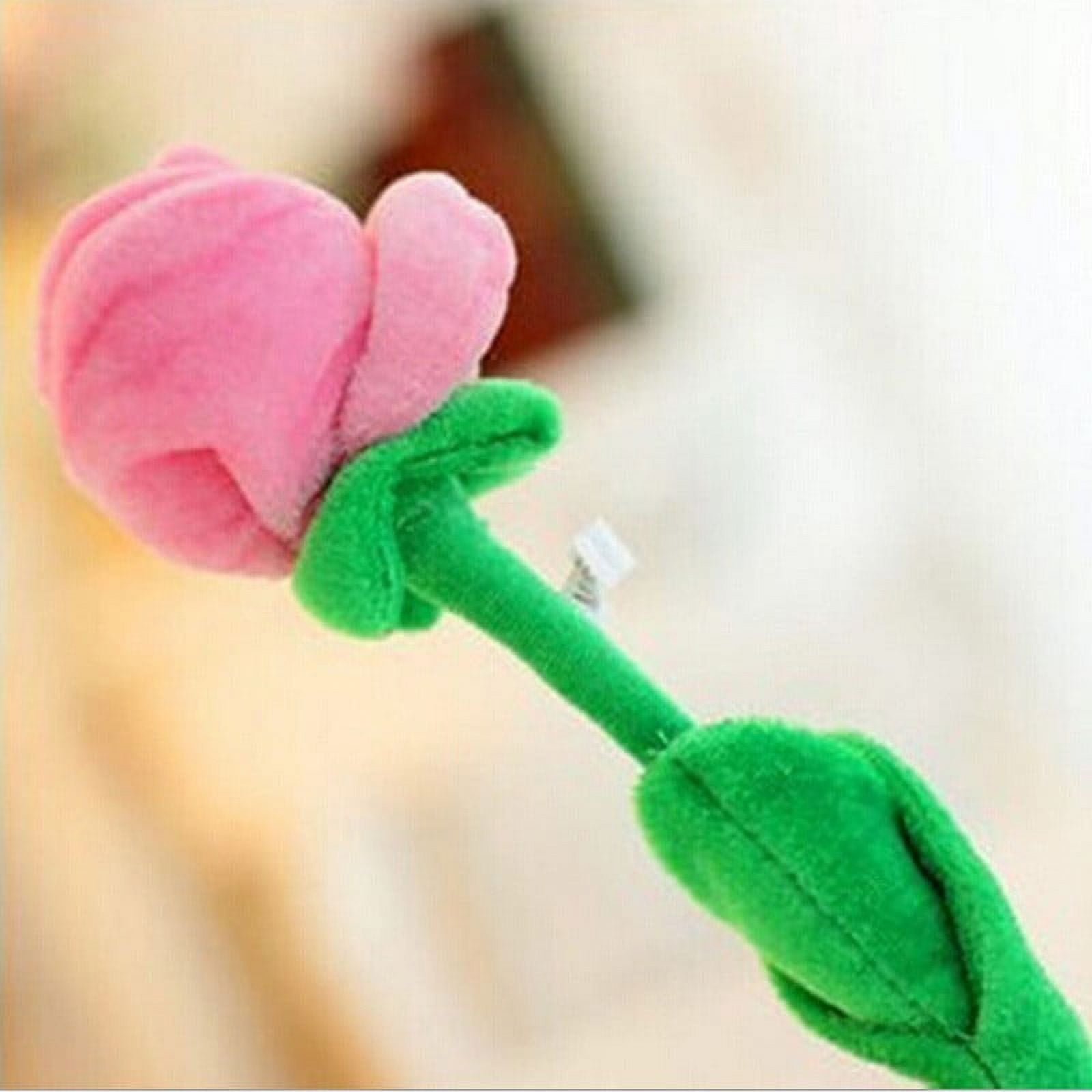 JIASEN 1PC Plush Rose Flower，Soft Rose Flower, 12.5inch Bendable Stems ...
