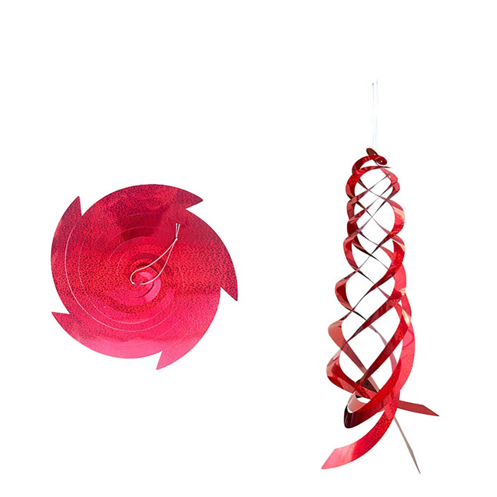 JIASEN Bird Repellent Spiral Reflectors Silver Mylar Spinner, Hanging ...