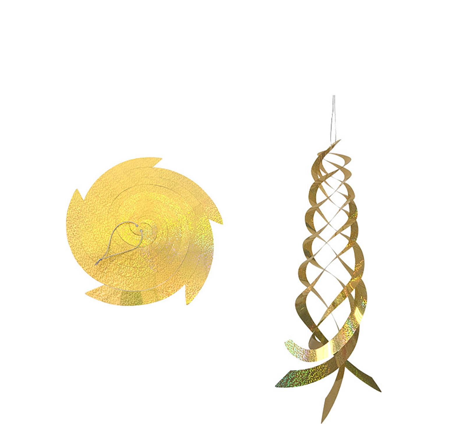 JIASEN Bird Repellent Spiral Reflectors Silver Mylar Spinner, Hanging ...