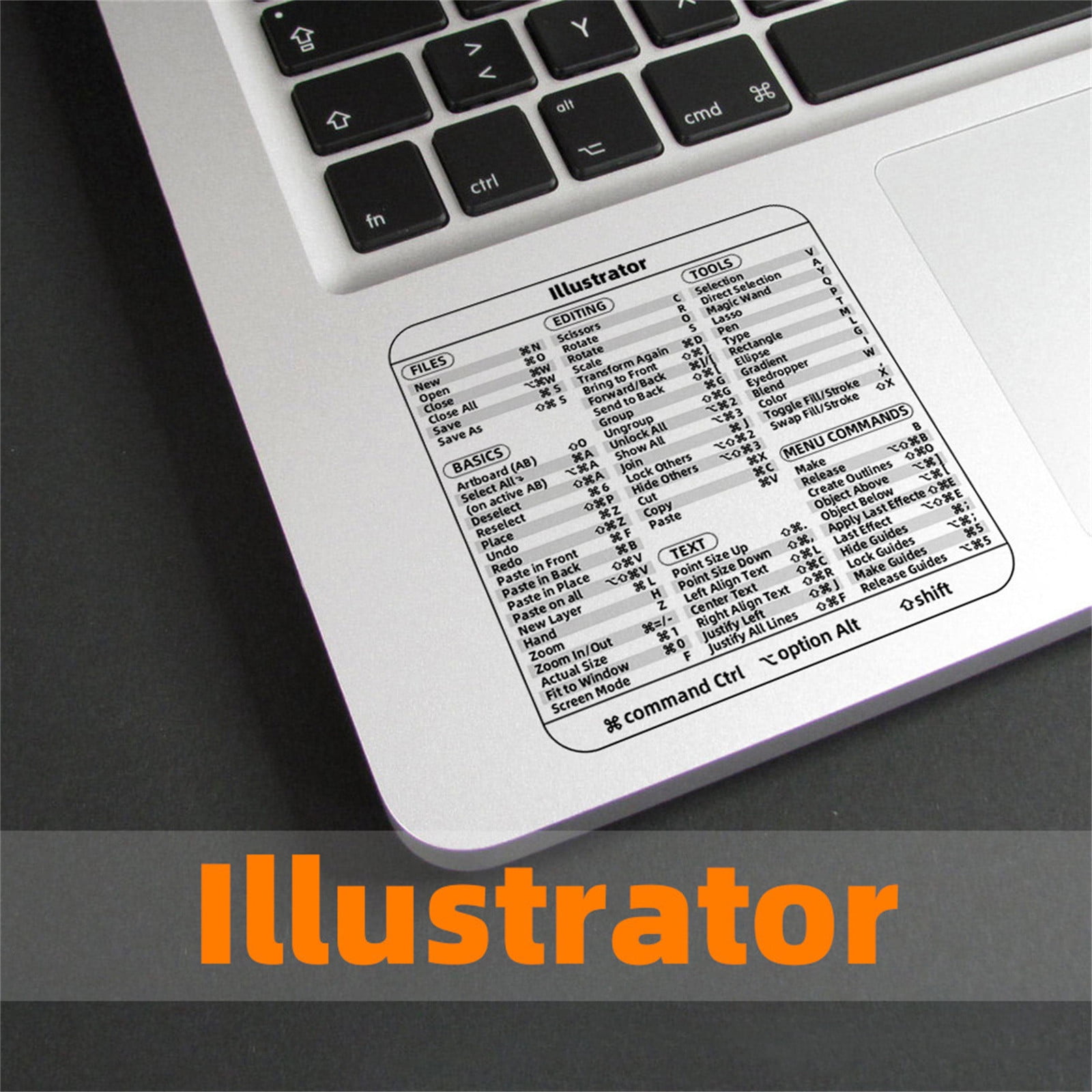 JIASEN Keyboard Shortcut Stickers, Windows + Word/Excel Quick Reference ...