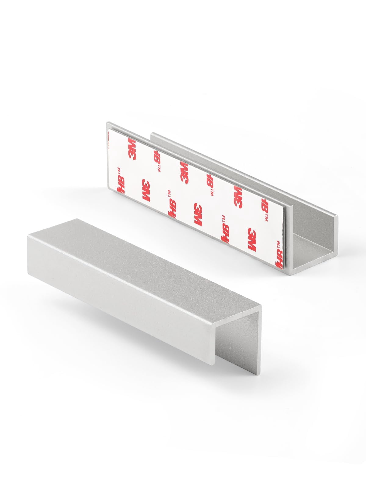 JIASENBAO 5 Pack Adhesive Cabinet Handles Silver 3-9/16" 3" Hole Center ...
