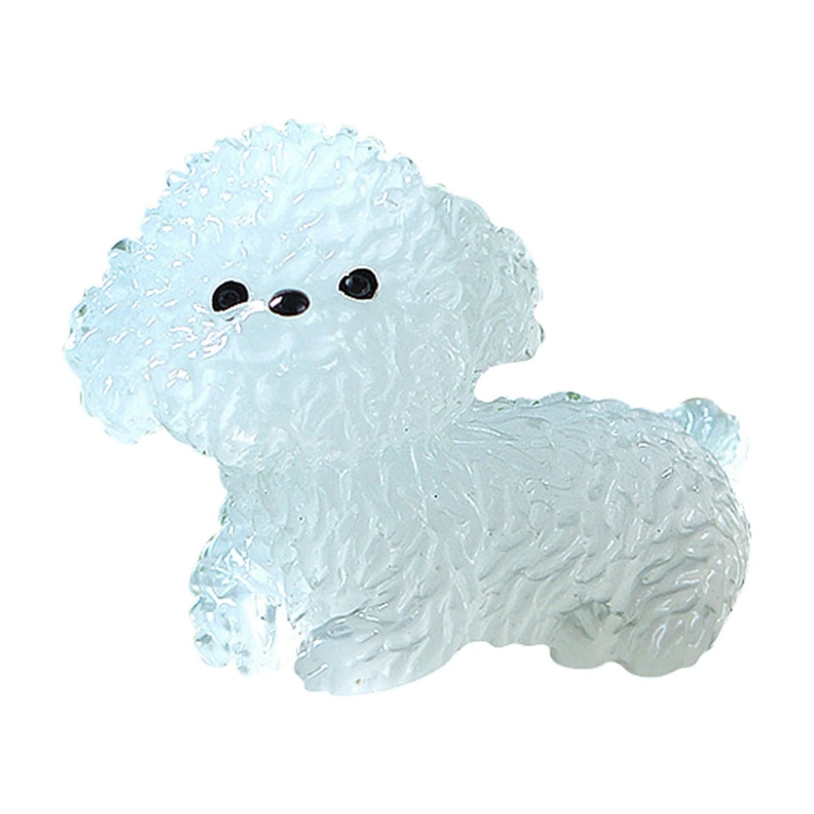 JIASONJY Luminous Mini Resin Animals, Tiny Glow in The Dark Resin Dog ...