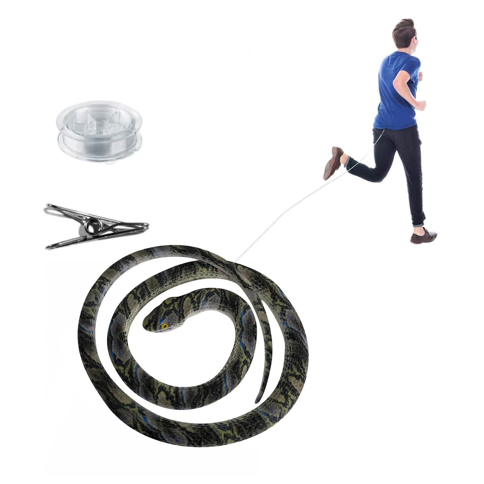 JIASONJY Snake Prank with String Clip, Golf Snake Prank, Clip on Snake ...