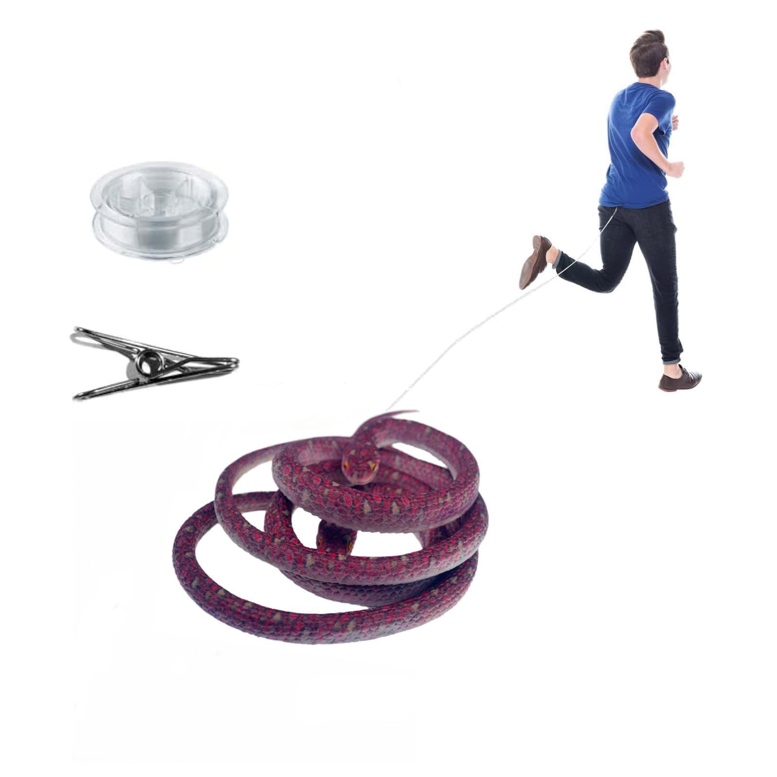 JIASONJY Snake Prank with String Clip, Golf Snake Prank, Clip on Snake ...